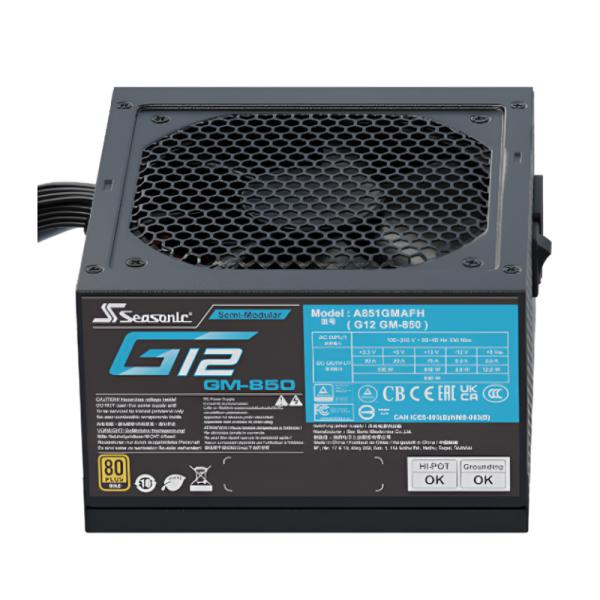 FUENTE DE PODER SEASONIC G12 GM 850 850W 80 PLUS GOLD SEMI MODULAR ATX A851GMAFH - GZ Techno Shop